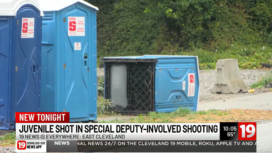 Porta potty tipped over with cop inside, then kid is shot, Ohio ...