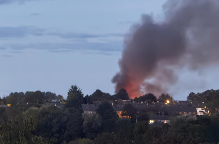 Massive fire erupts in Swindon after loud explosion