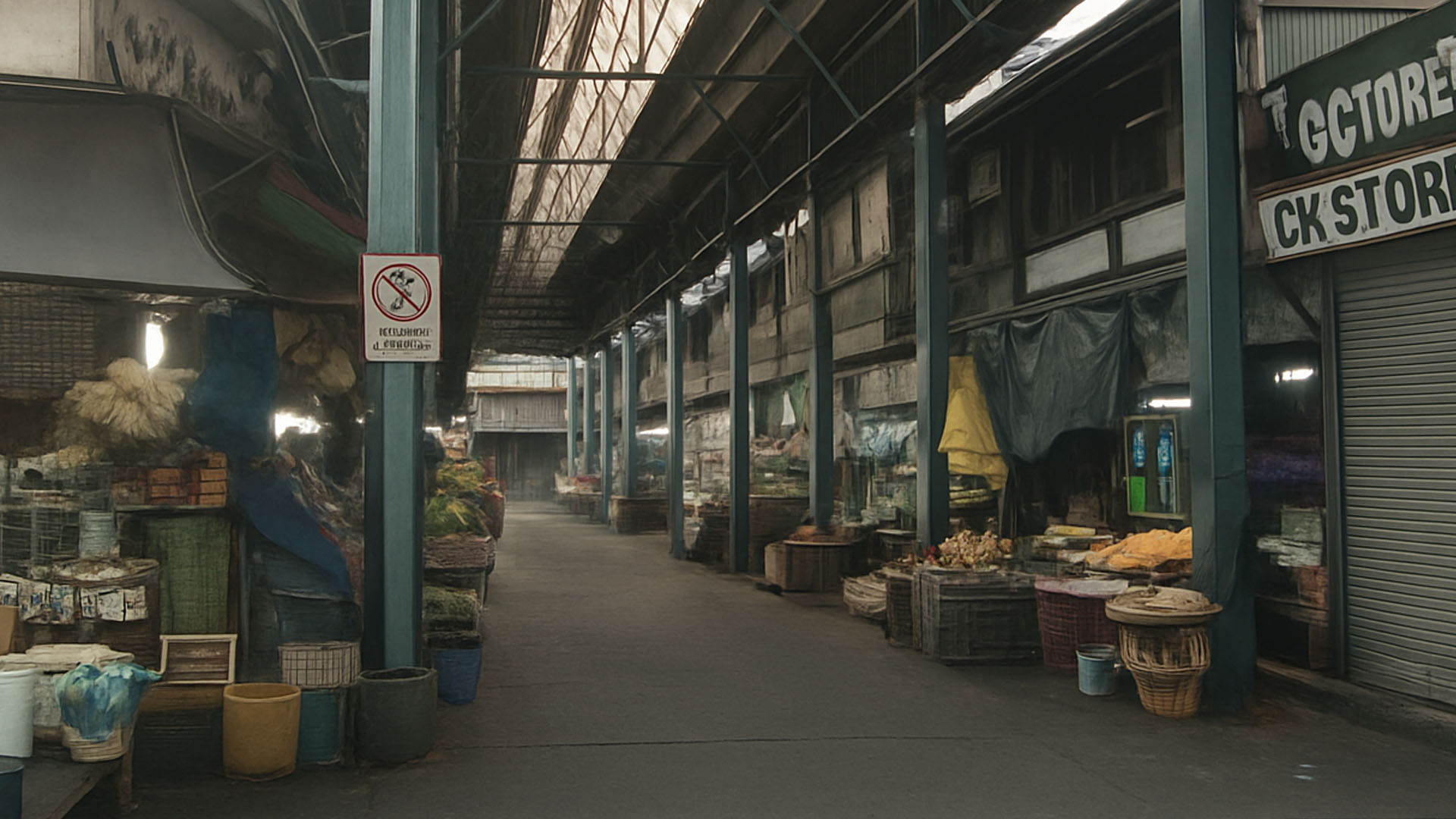 Philippines – Midday View of the Public Market in Marikina (4K)