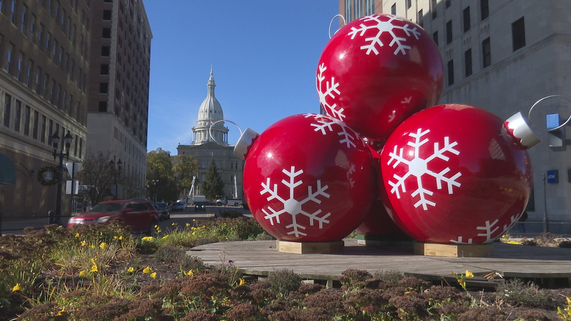 Downtown Lansing kicks off holiday season with Big Red Ball Week