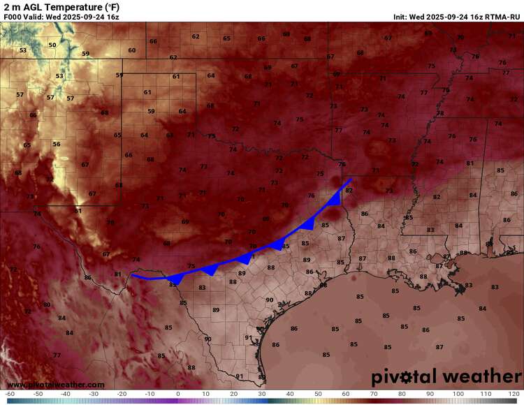 September cold fronts in Texas are typically not strong. Here's why ...