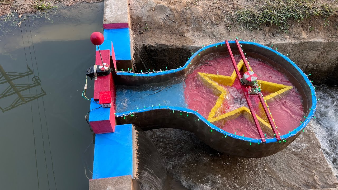 Building hydropower with a pentagram turbine
