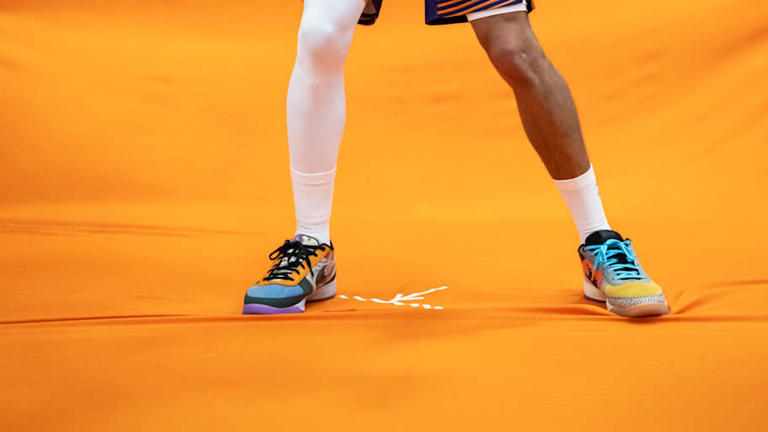 Devin Booker Debuts Nike Book 1 "What The" at Suns Media Day