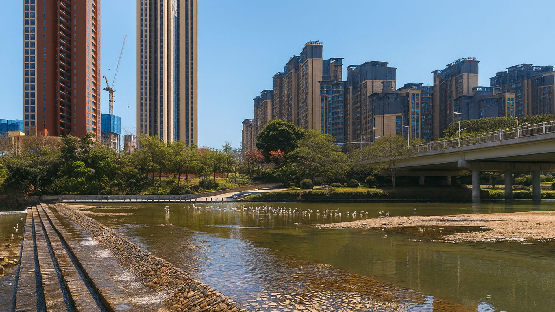 Stadtspaziergang am Guanlan-Fluss – Shenzhen in 4K