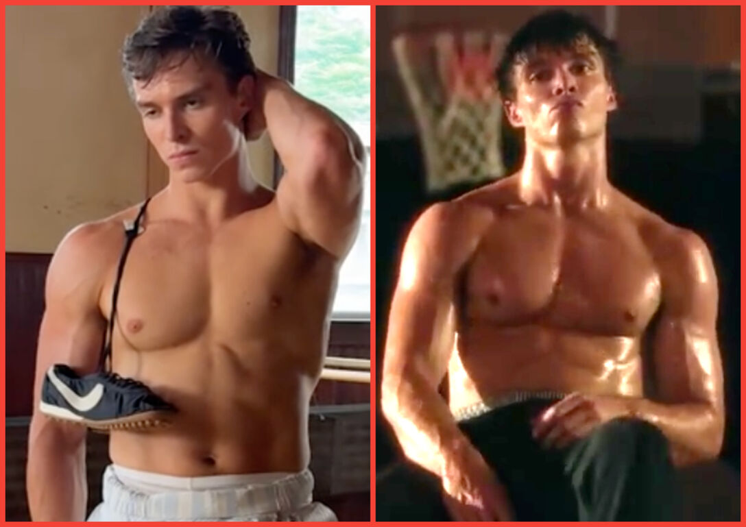 Nicholas Alexander Chavez works up a monster sweat in shirtless ...