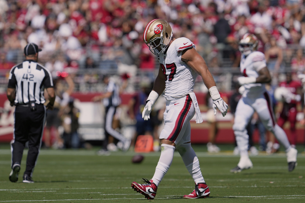 49ers try to move on after losing star pass rusher Nick Bosa to a ...