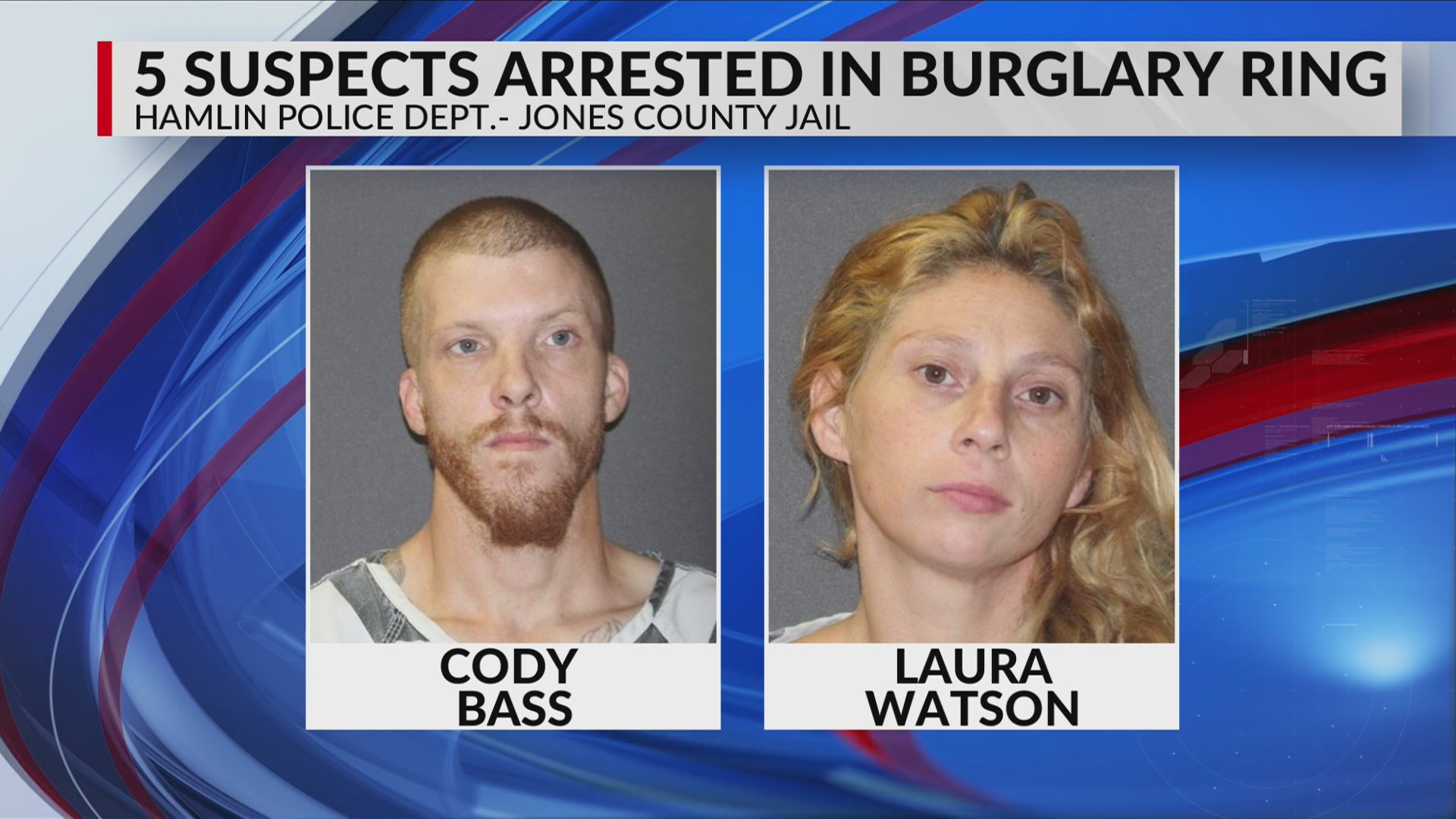 Hamlin police arrest 5 in burglary ring investigation