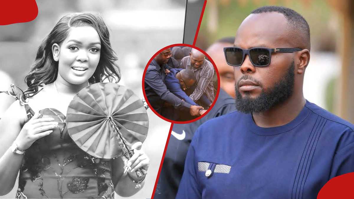 Gracious Teiyan’s boyfriend breaks down as her body is lowered into ...