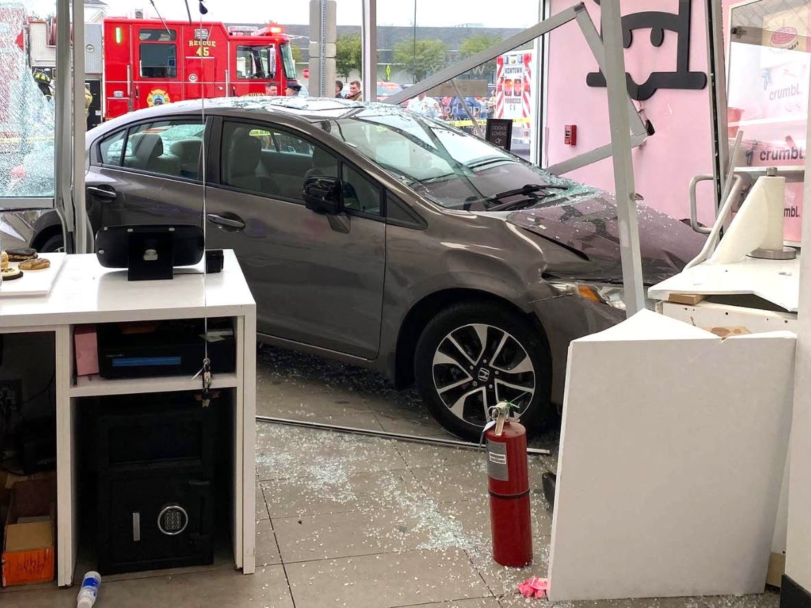 Vehicle Crashes Into Store At Village At Newtown Shopping Center