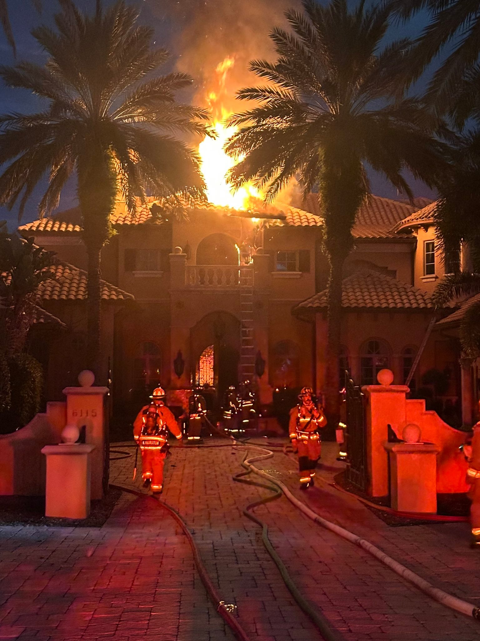 Firefighters battle large residential fire in Orange County