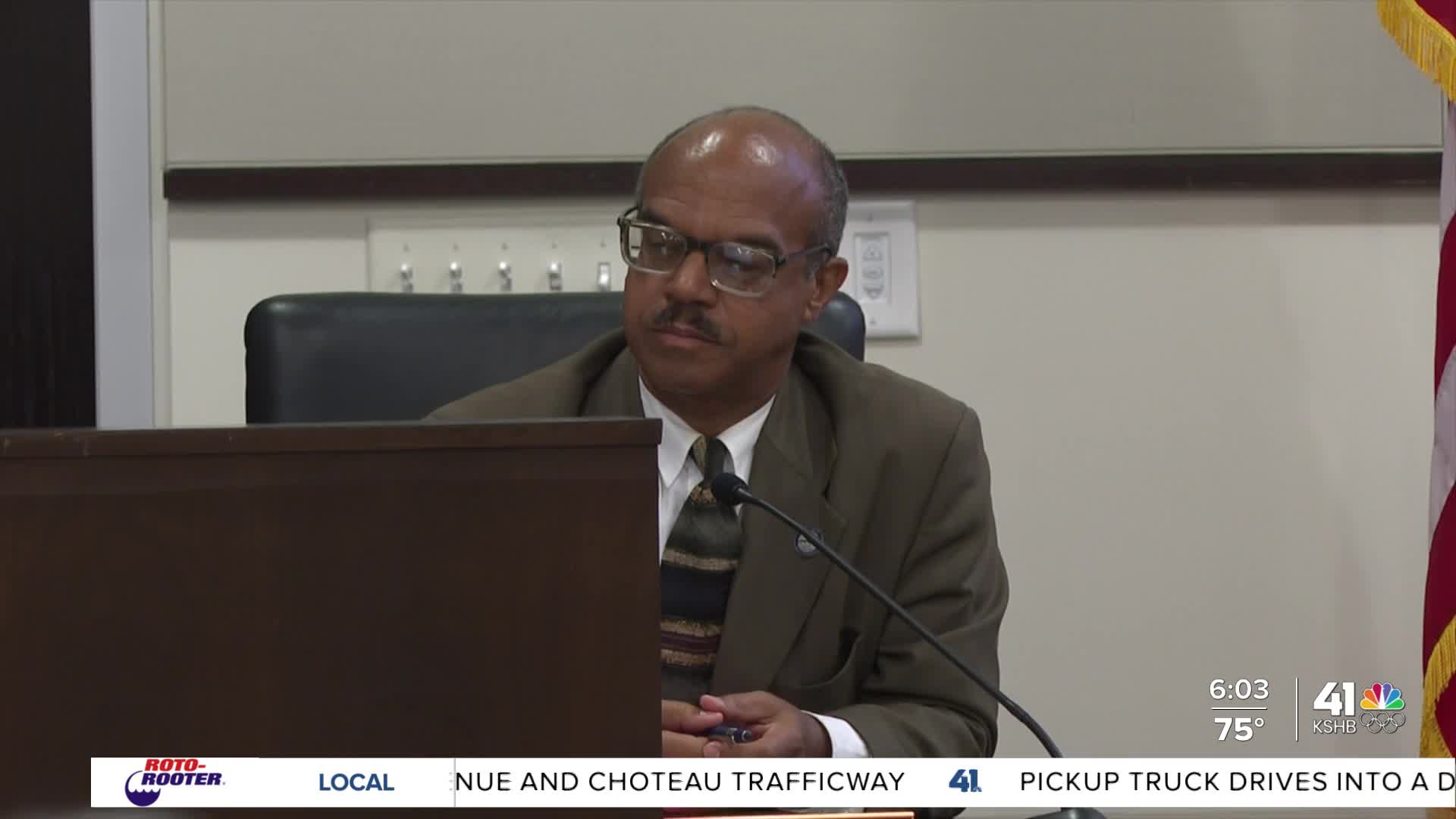 Kansas State Senator David Haley reacts to his removal as BPU president ...