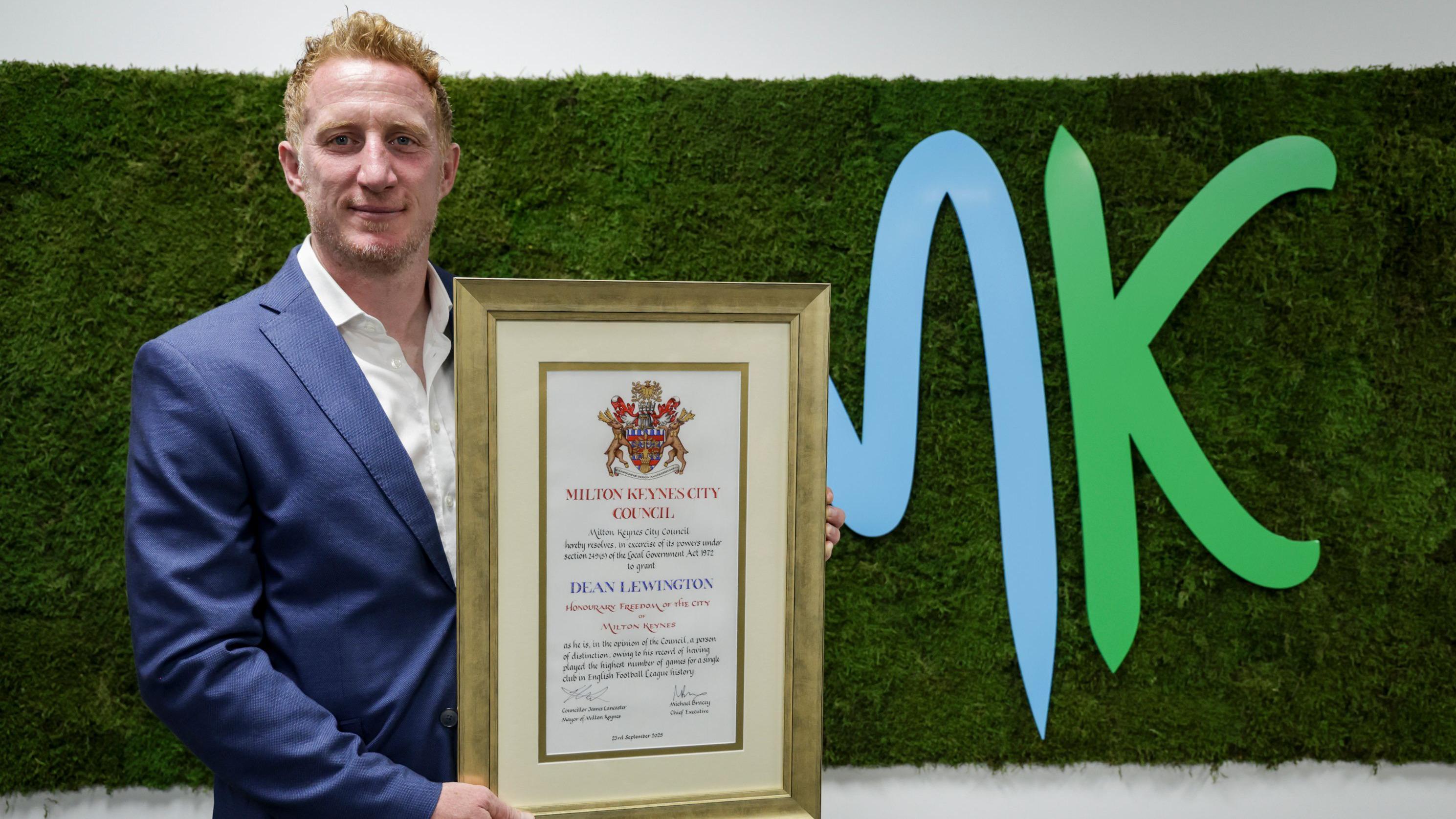 MK Dons legend honoured with Freedom of the City