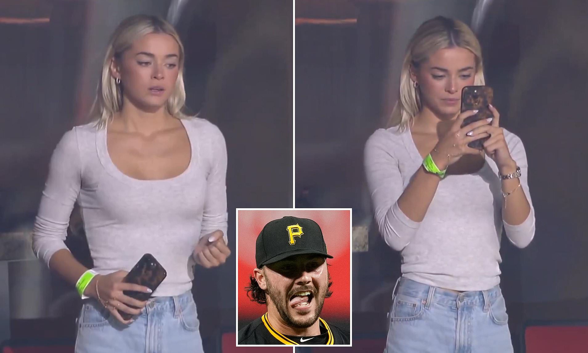 Nervous reaction of doting girlfriend Livvy Dunne caught on camera as ...