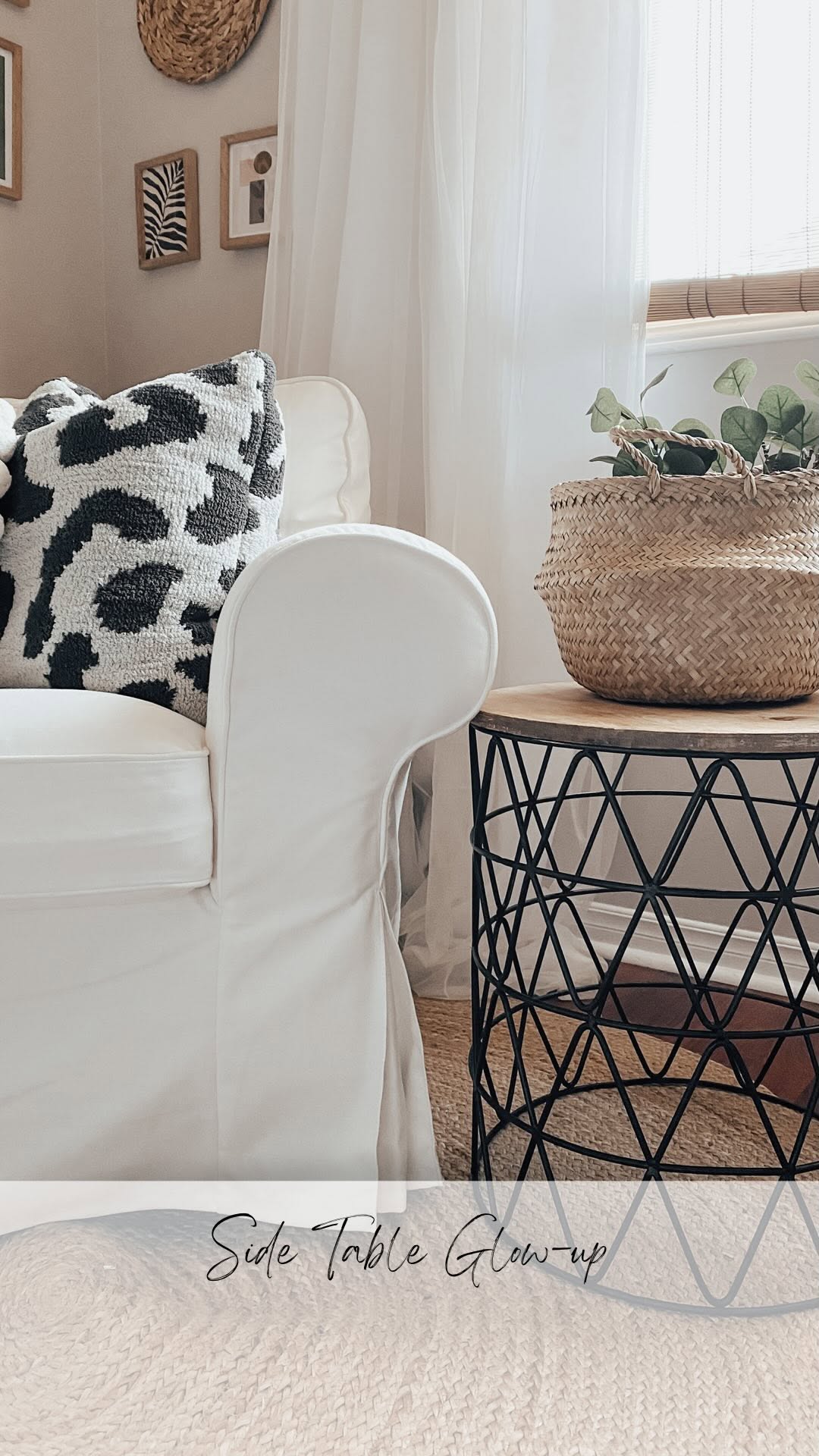 Side Table DIY Update Painted Black for a Fresh Look