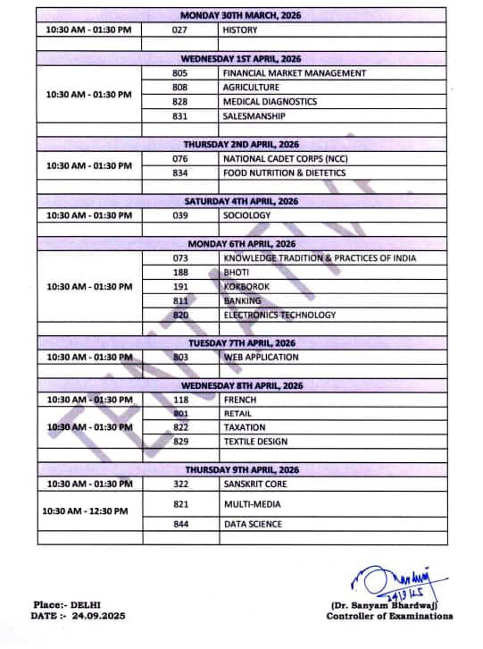 CBSE Board Exams 2026: Class 10th, 12th Tentative Schedule Released At ...