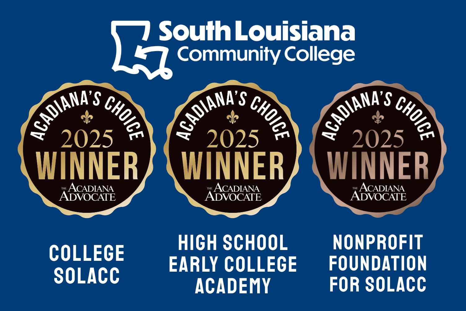 SoLAcc wins GOLD for best college, high school in 2025 Acadiana’s ...