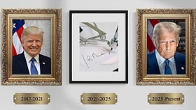 VIDEO: Donald Trump Replaces Joe Biden's Portrait With 'Autopen' At ...
