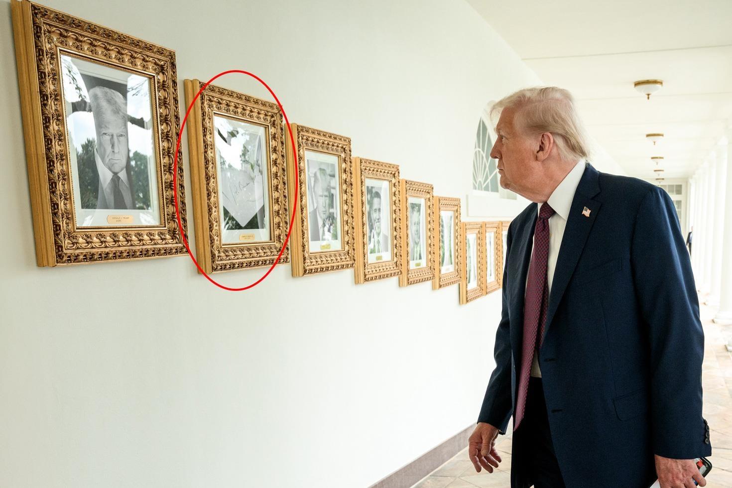 Trump'tan olay gönderme! Biden'ın fotoğrafı yerine bakın ne koydu