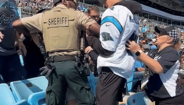 Football Fans Tussle With Deputies at Panthers Game