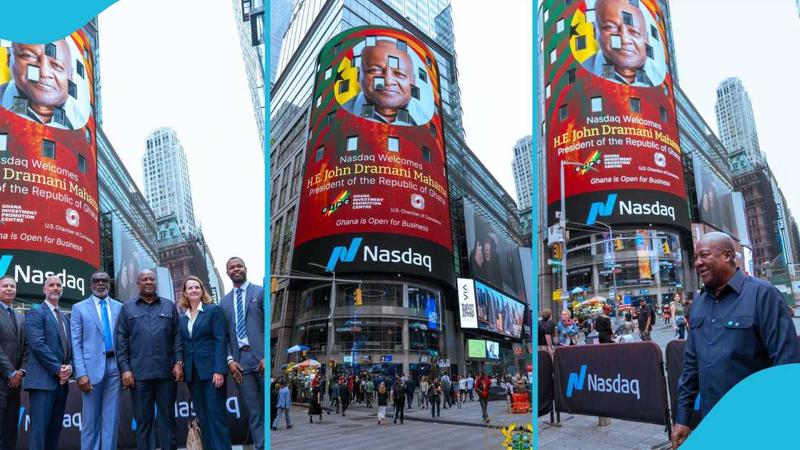 President John Mahama’s legacy celebrated on Nasdaq billboard in Times Square