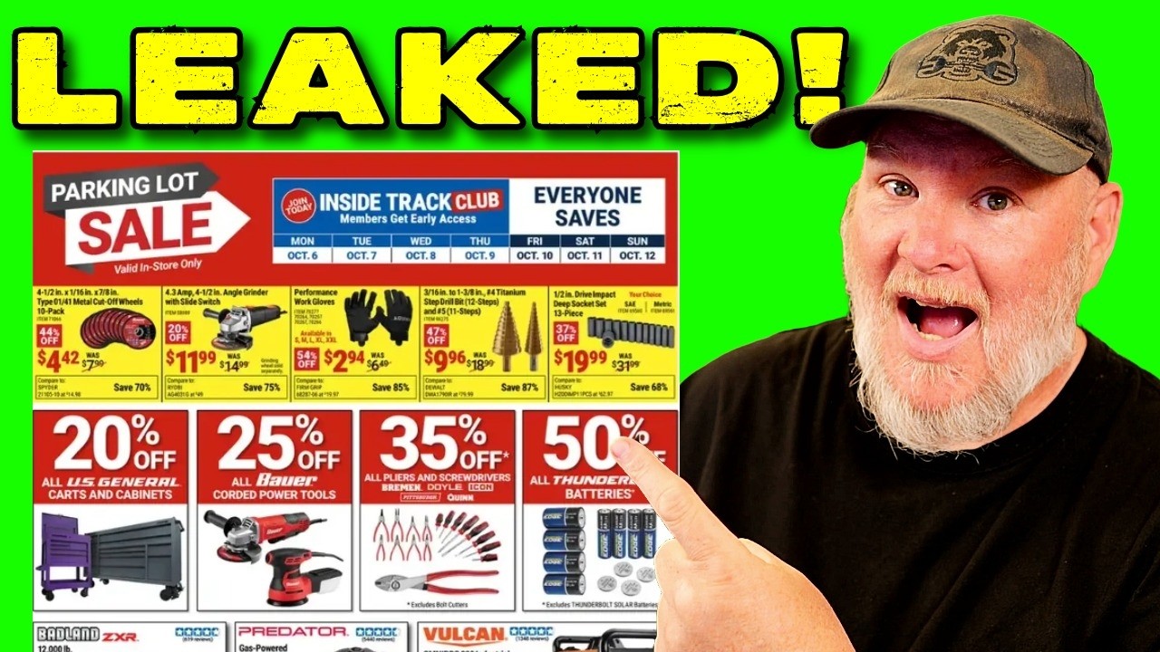 Harbor Freight October Parking Lot Sale Leaked