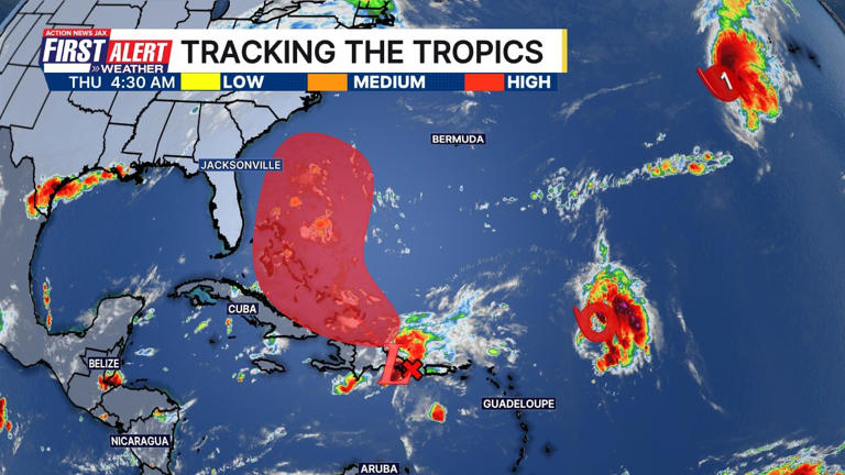 Tracking Tropical Storm Humberto over Central Atlantic, 94L could ...