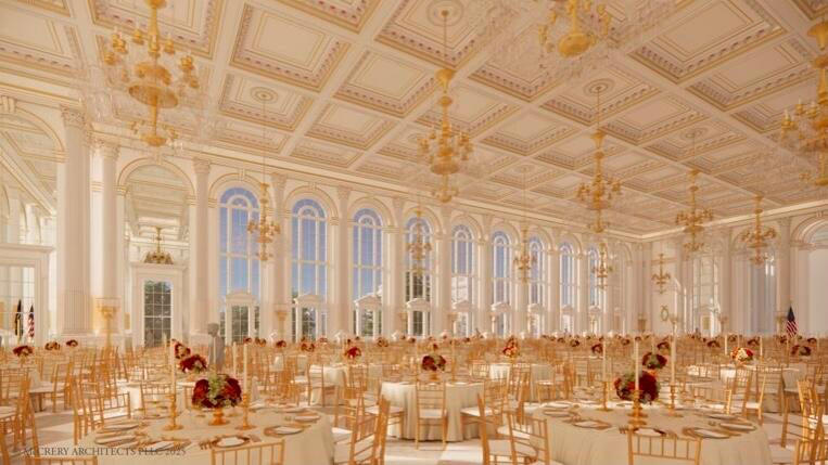 New renderings show more details of White House ballroom under construction