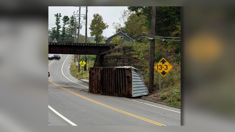 Driver escapes truck crash with wires on vehicle on Route 72 in Terryville
