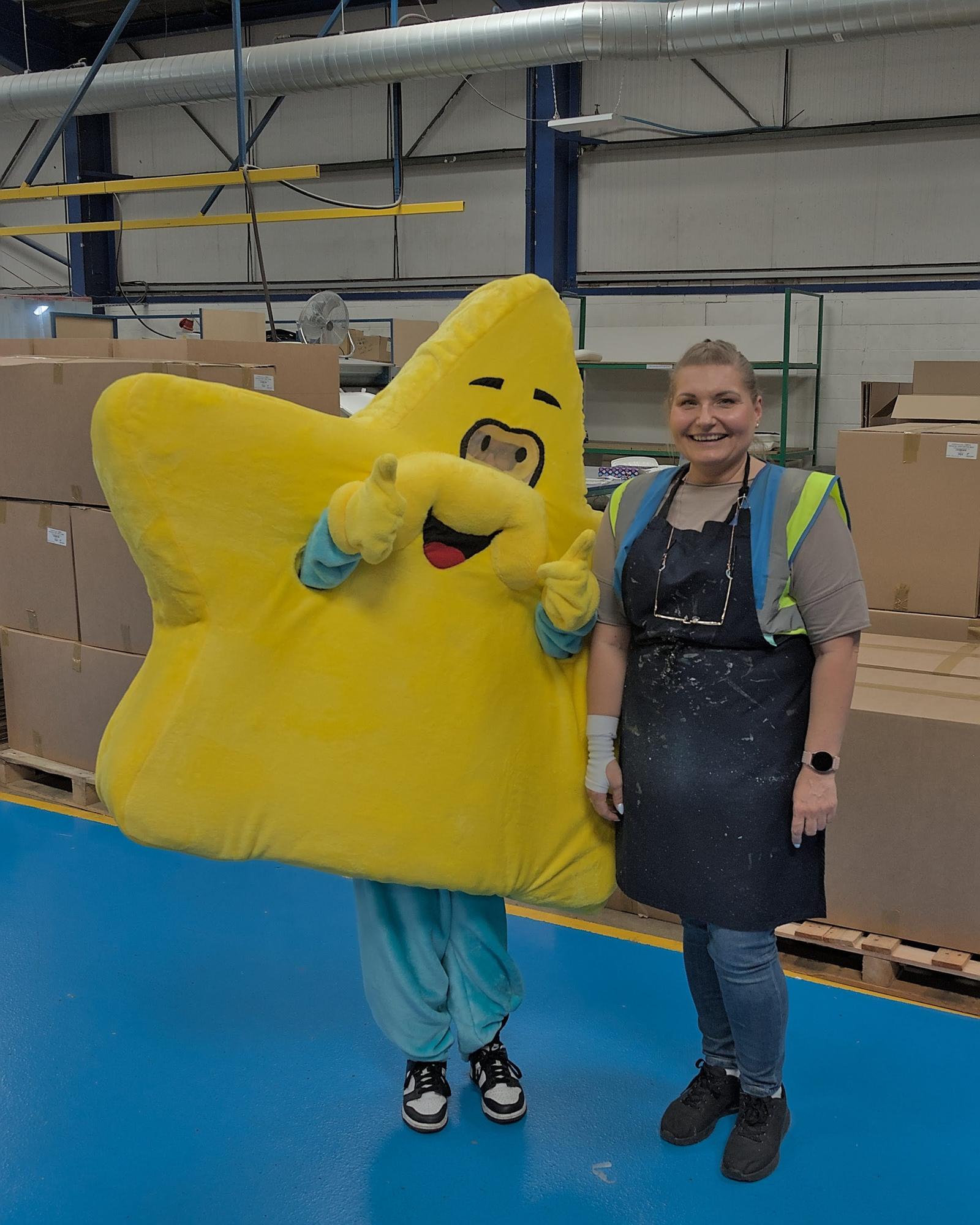 Volunteer helps Sue Ryder’s Starry mascot shine again