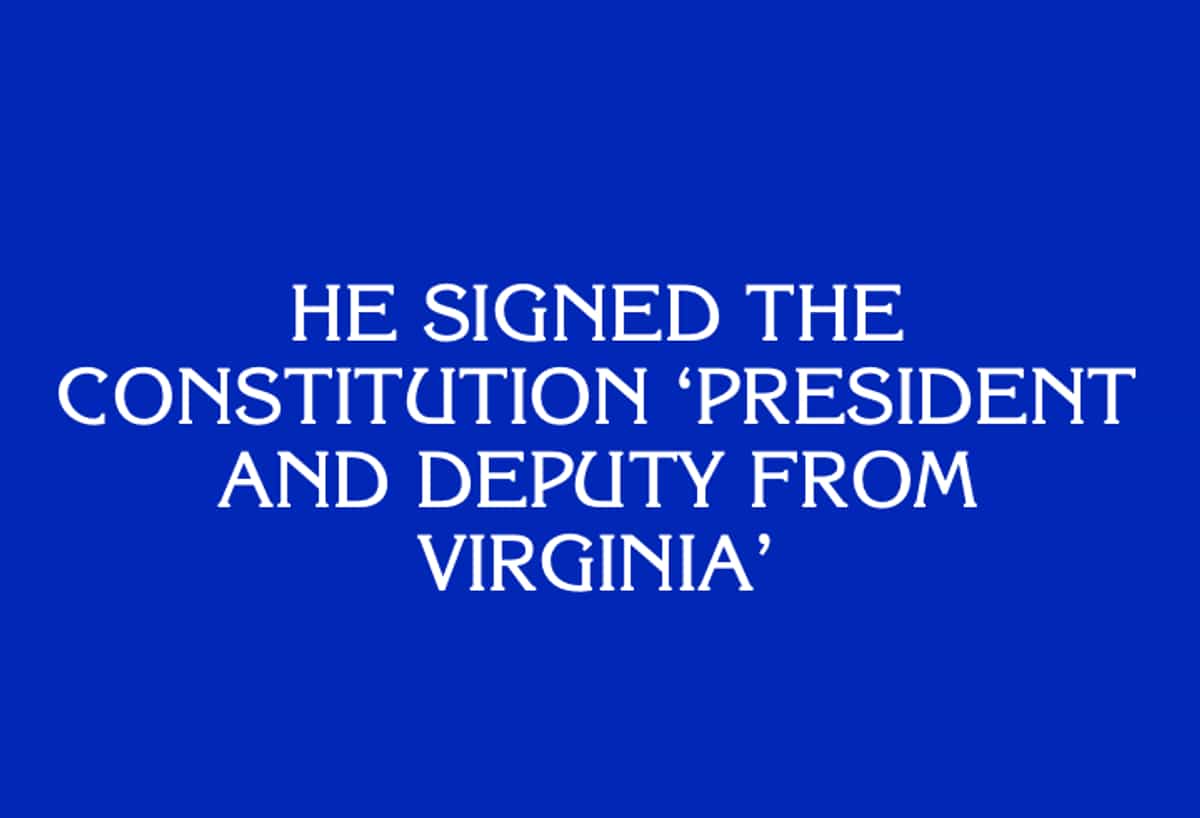 'Jeopardy!' questions about the US Constitution