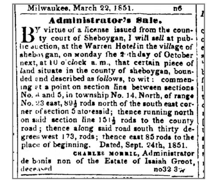 Sheboygan's first hotel was likely Warren House Hotel, which opened in ...