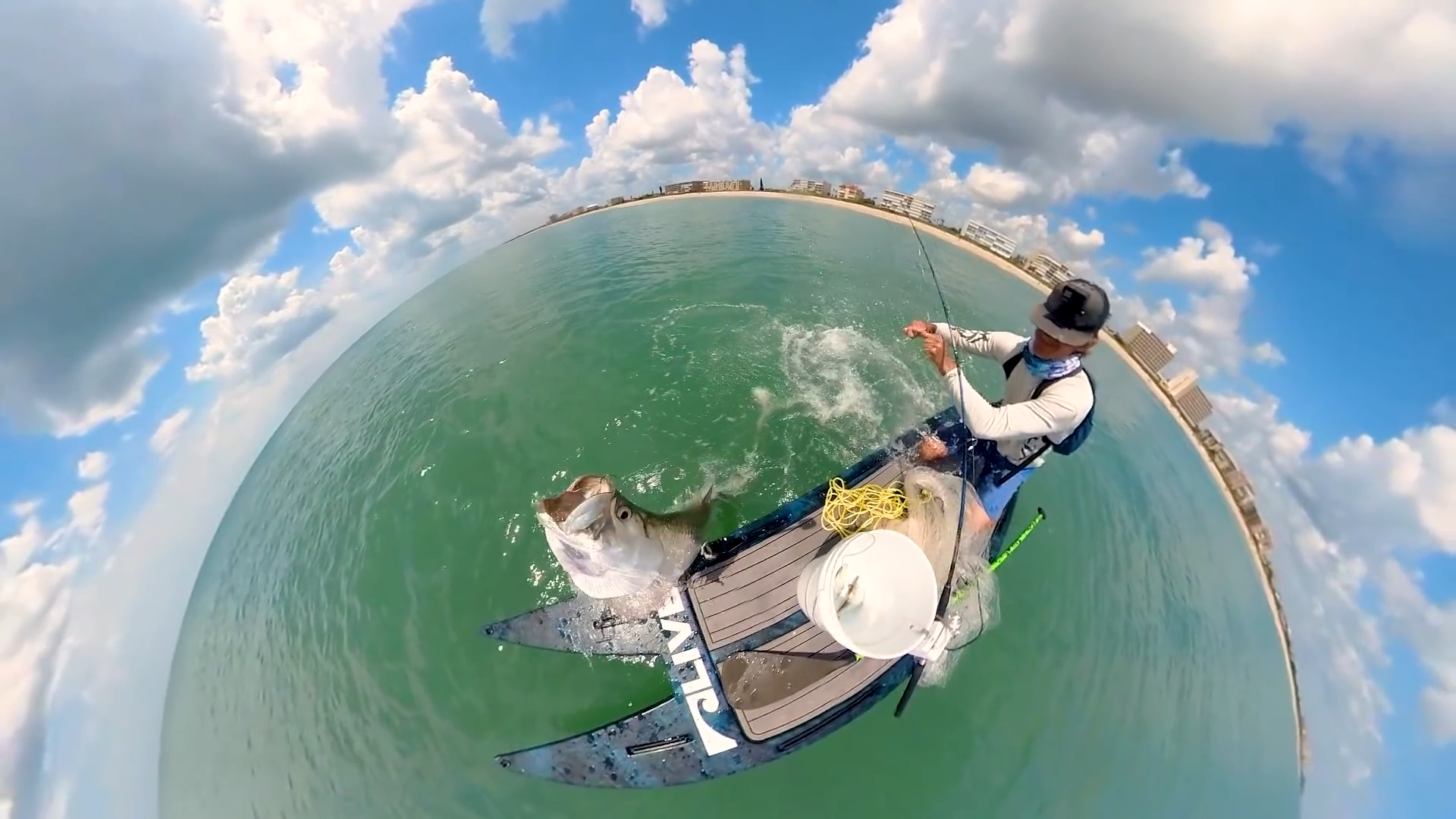 Tarpon Chaos – Giant Fish Slams Into My Board