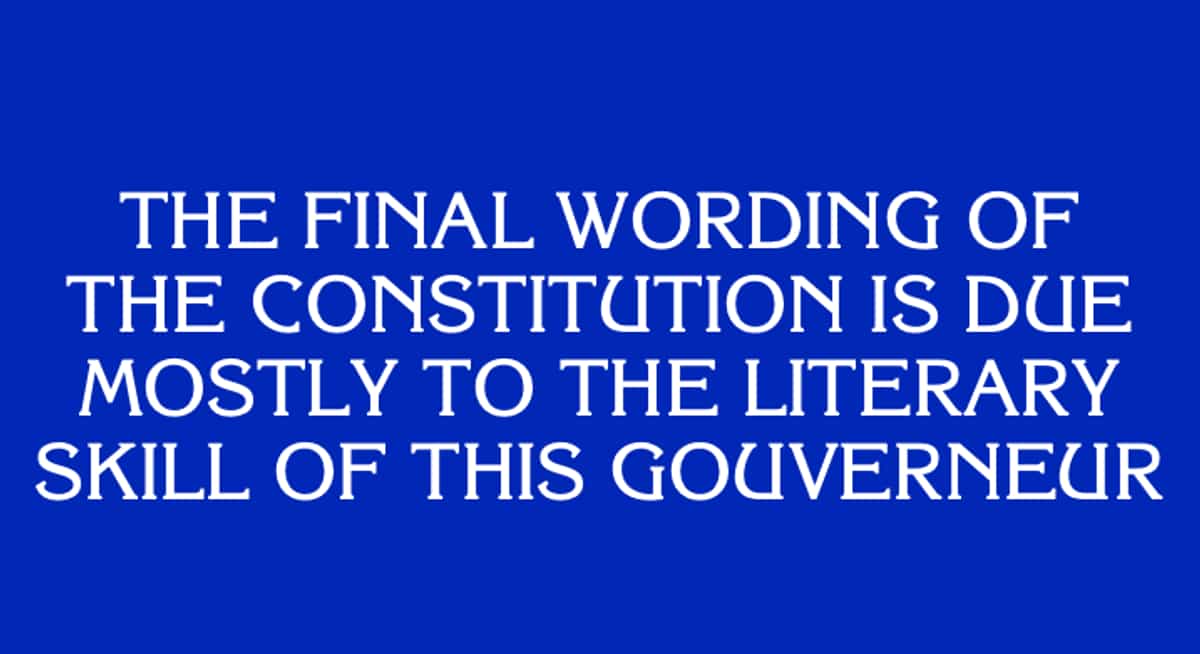 'Jeopardy!' questions about the US Constitution