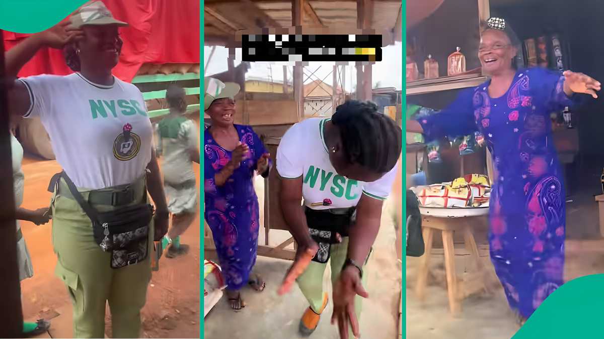 Corps member melts hearts online with emotional reunion with grandma ...