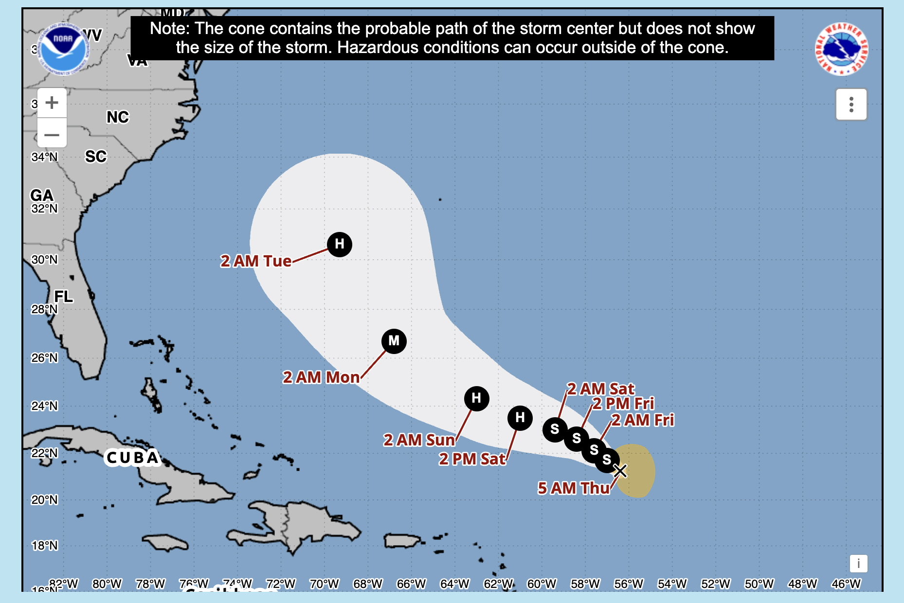 Tropical Storm Humberto tracker: See the projected path and when it's ...