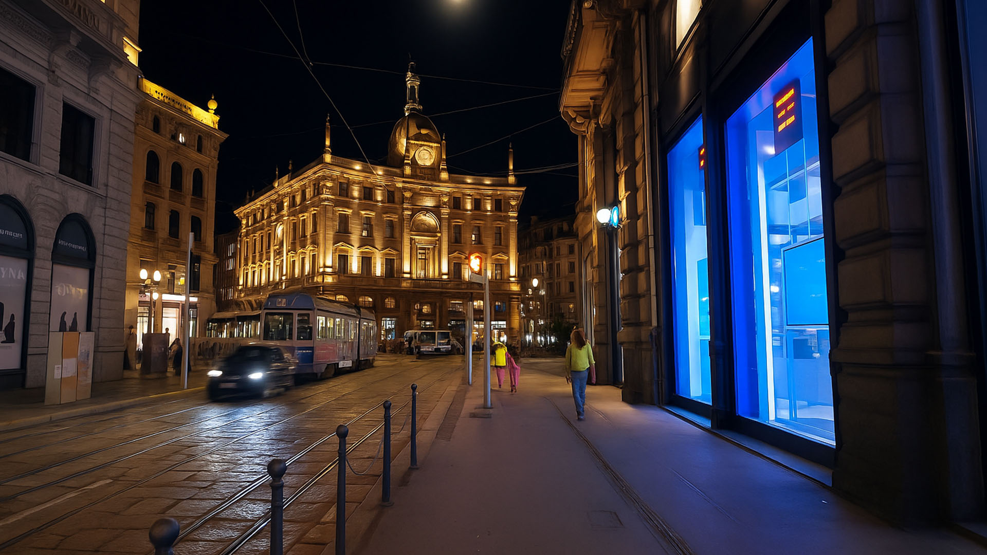 Milan Night Walking Tour – Explore Italy’s Fashion Capital After Dark (4K)