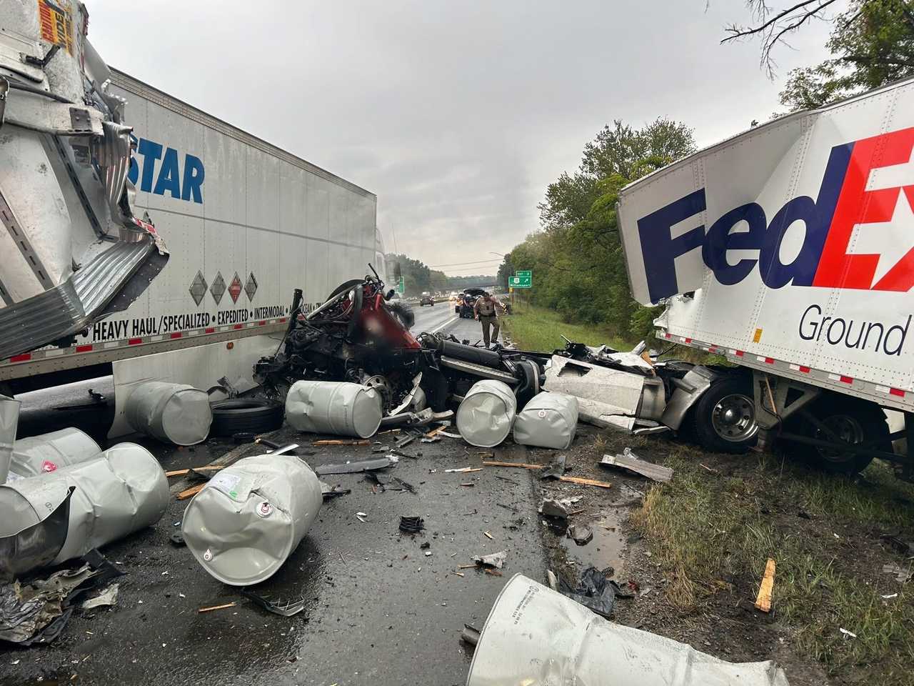 FedEx Truck Crash Sparks HazMat Chaos, I-81 Shut Down In Maryland ...