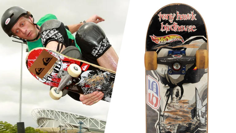 Skateboarding legend Tony Hawk's ‘900' skateboard sells for record $1 ...