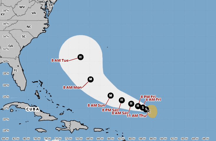 Where is Tropical Storm Humberto? Is a hurricane headed to East Coast ...