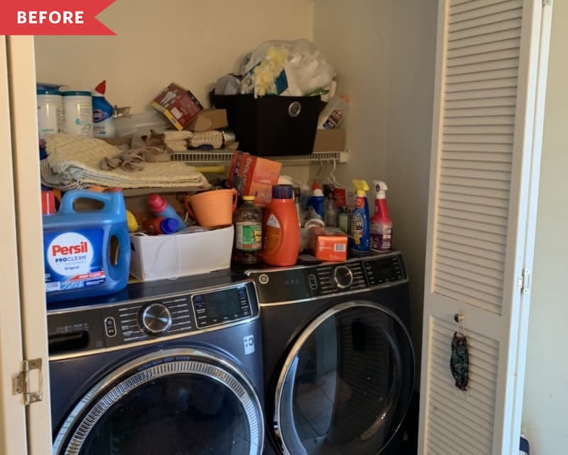 Before and After: A Few Small Changes Kicked This Cluttered Laundry ...