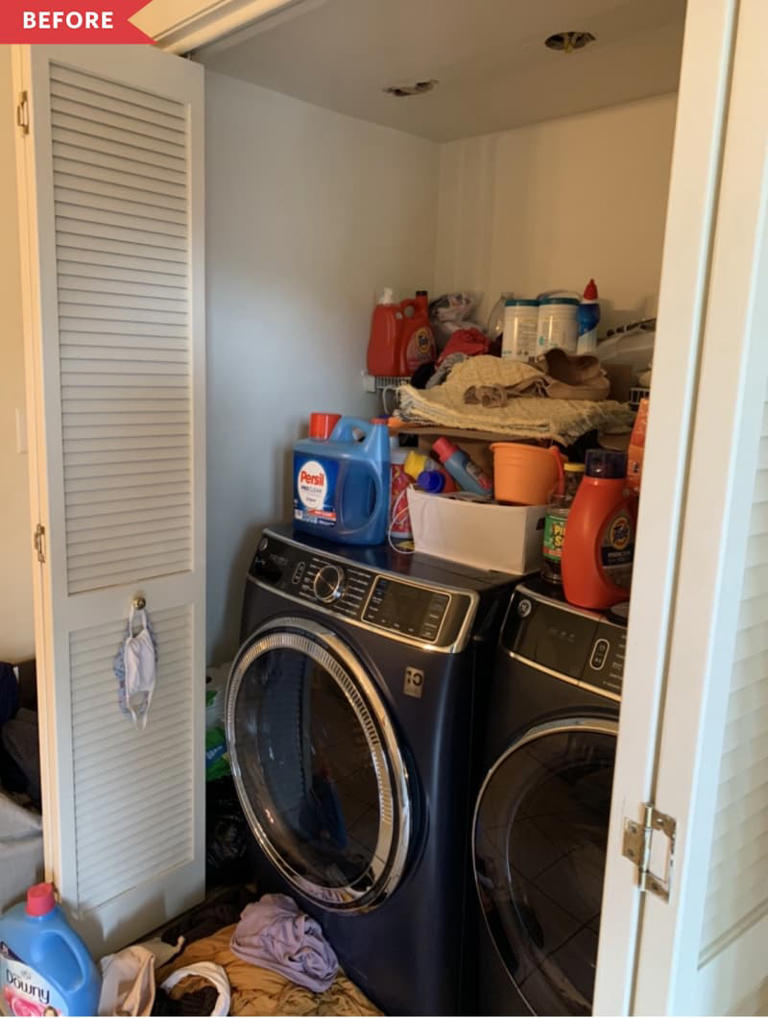 Before and After: A Few Small Changes Kicked This Cluttered Laundry ...