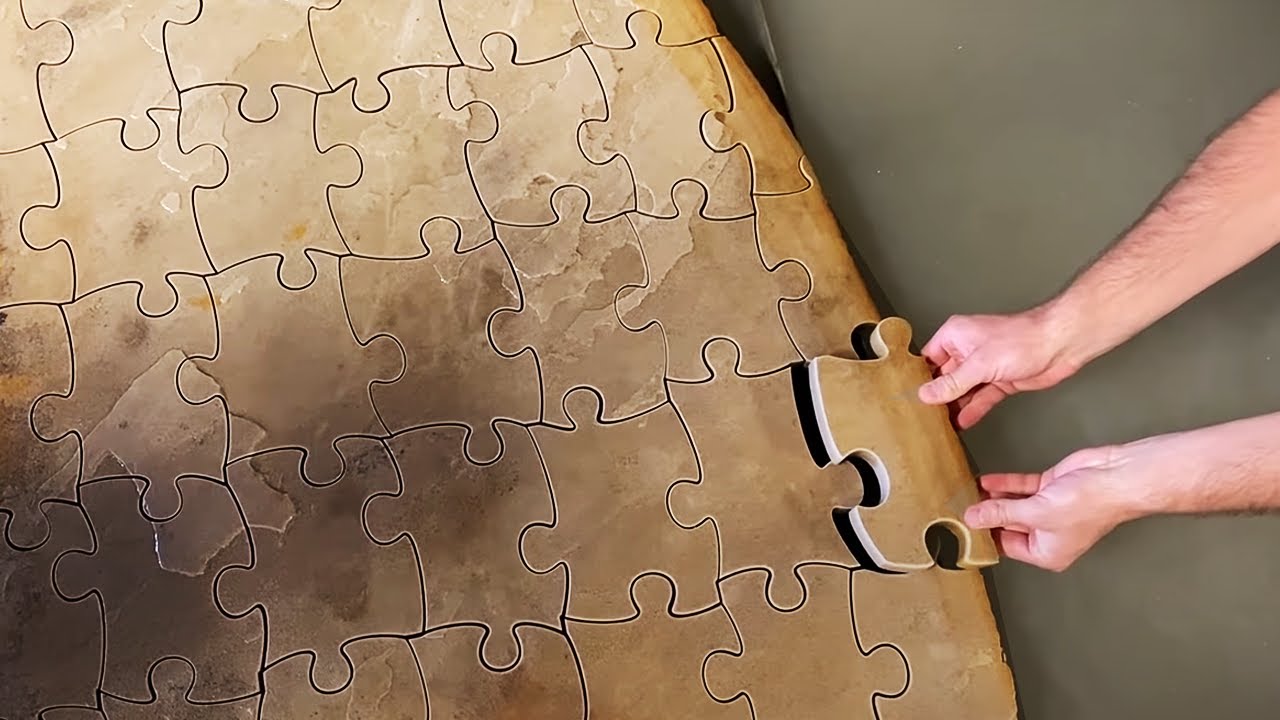 Giant rock jigsaw puzzle