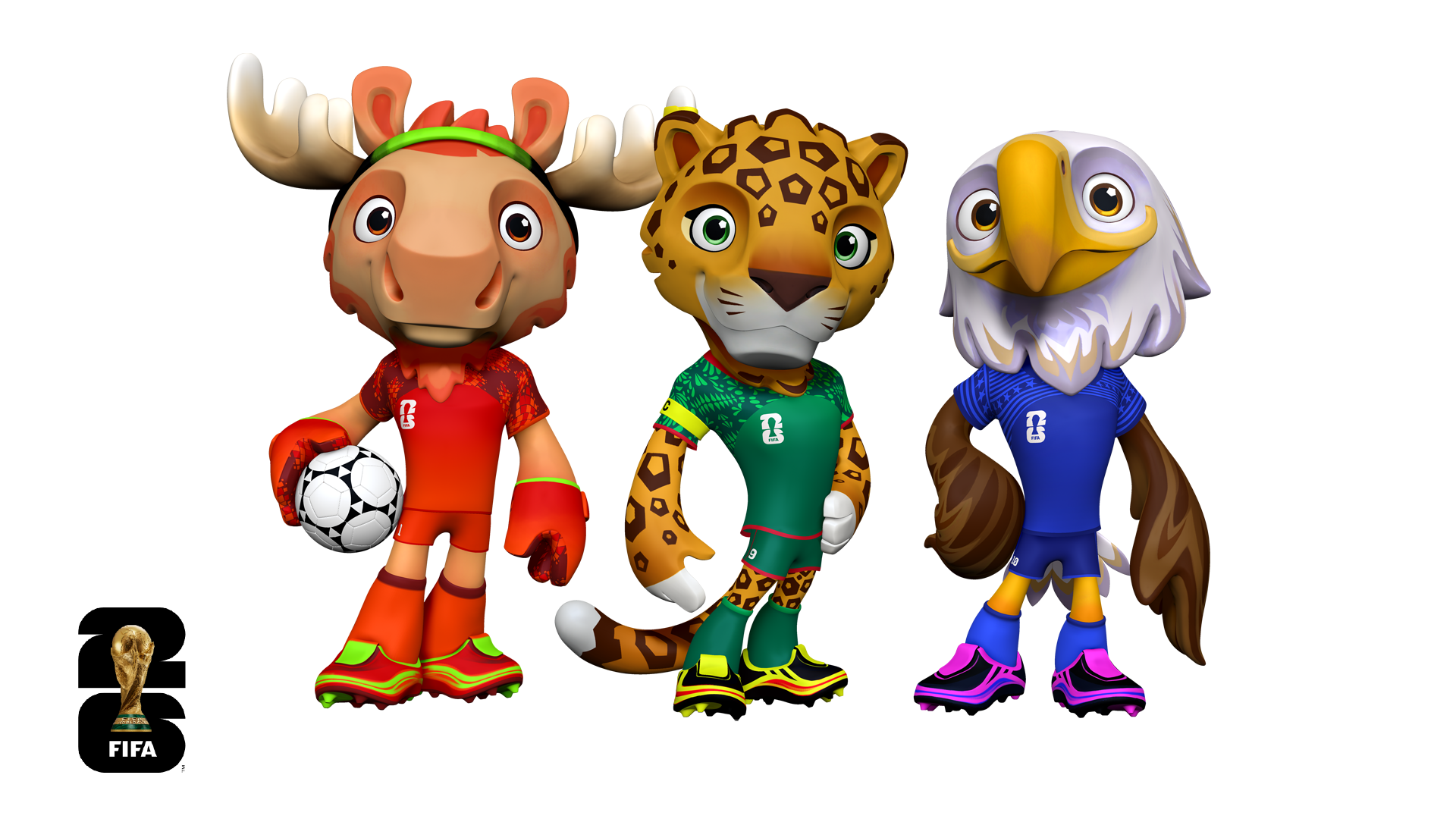 Canada’s Maple the Moose, Mexico’s Zayu the Jaguar and the U.S.’s ...