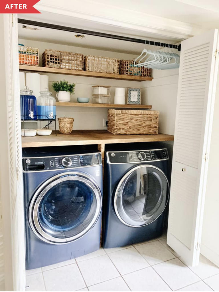 Before and After: A Few Small Changes Kicked This Cluttered Laundry ...