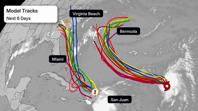 Map: Hurricane Humberto could merge with second storm