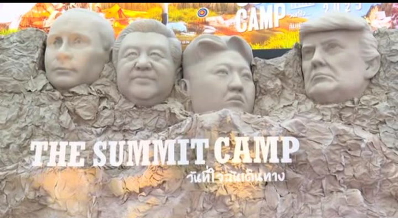 Il mini-Monte Rushmore in Thailandia, con Putin, Xi, Trump e Kim
