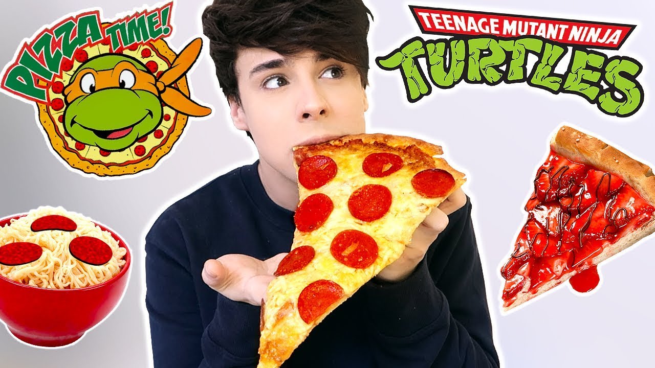 Eating Teenage Mutant Ninja Turtle themed foods for 24 hours