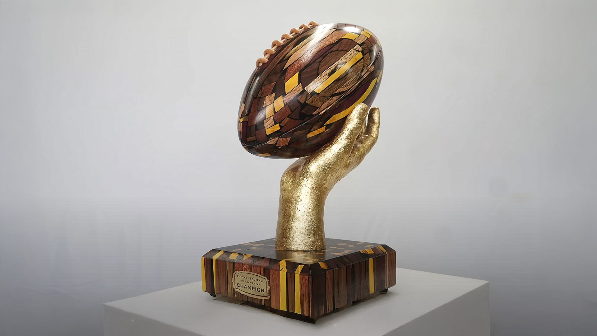 I created a football trophy from scratch! 🏆