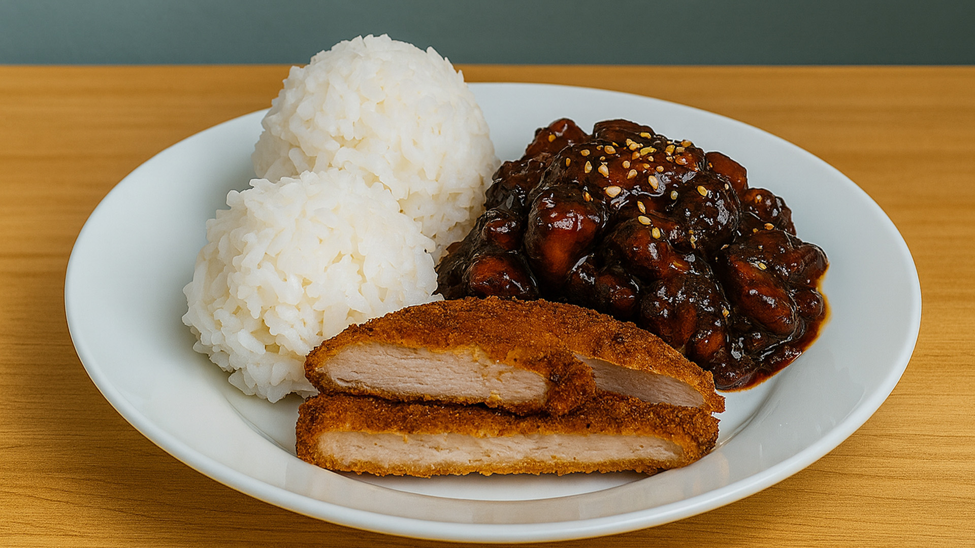 How to Make Chicken Katsu with Rice and Black Sauce