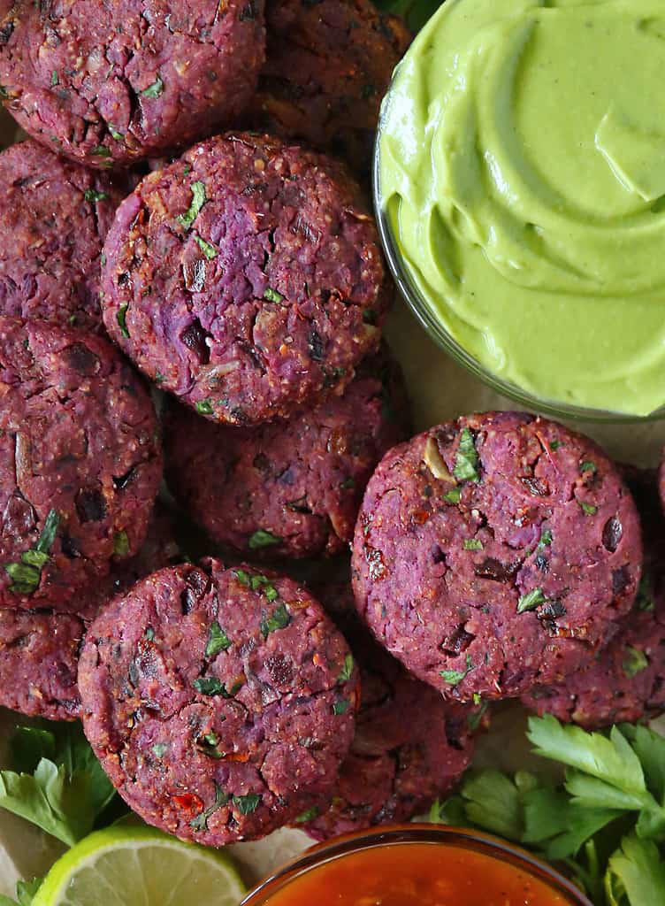 Easy Baked Purple Sweet Potato Fritters